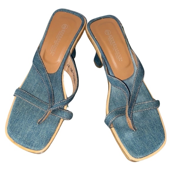 Expressions | Shoes | Expressions Womens Denim Slide Sandal Thong Low ...